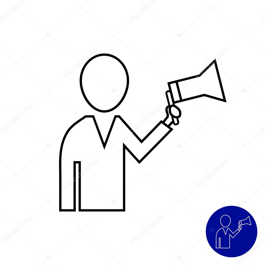 Man with megaphone Stock Vector Image by ©RedineVector #81567198