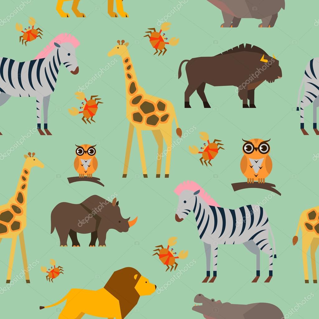 Wild animals pattern Stock Vector Image by ©RedineVector #81969800