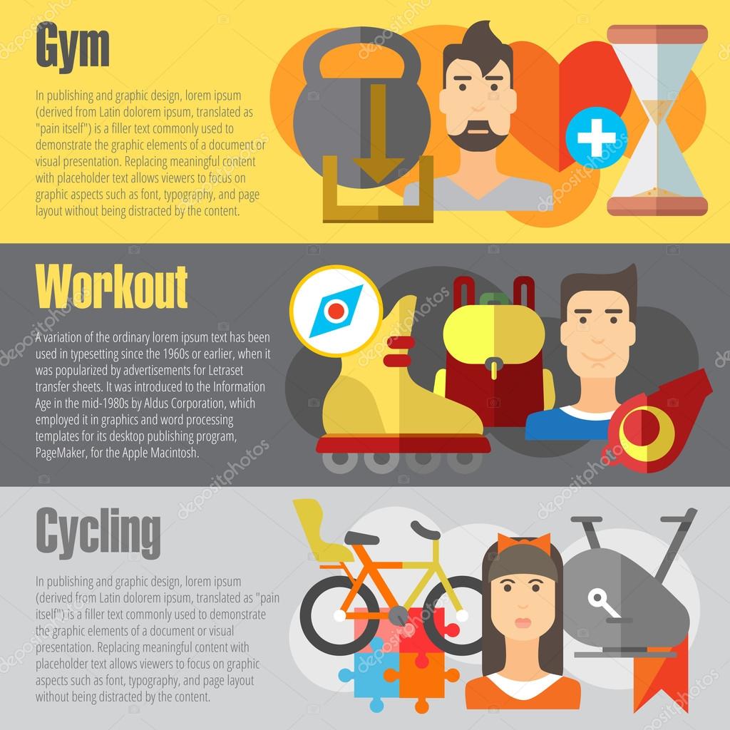 Fitness collage Stock Vector Image by ©RedineVector #81979534