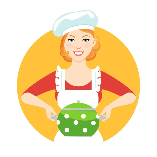 Female cook logo Vector Images | Depositphotos