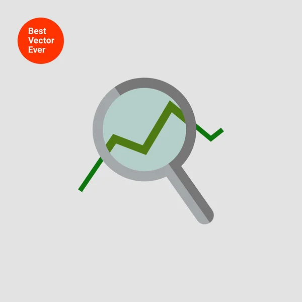 Magnifying glass with graph Stock Vector Image by ©RedineVector #80267252