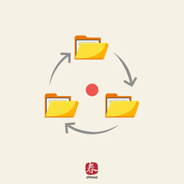 Documents circulation Stock Vector Image by ©RedineVector #78399302