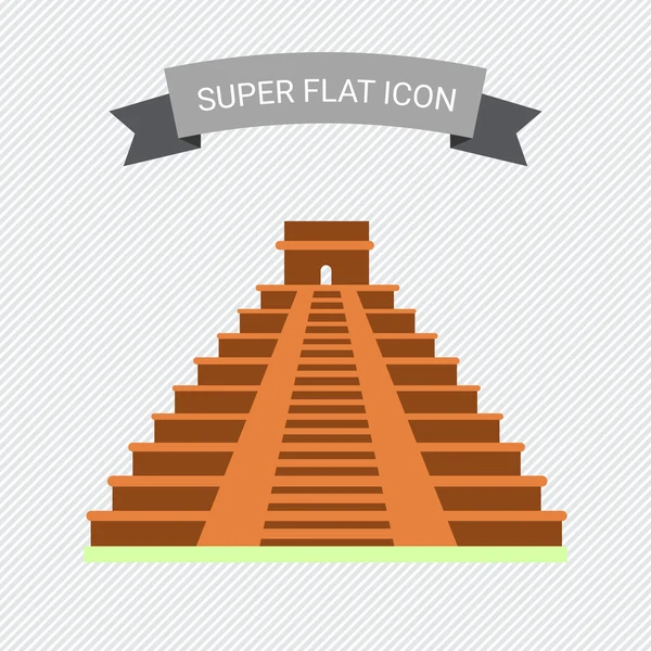 Maya Pyramid Chichen Itza Mexico Vector Illustration Stock Vector Image ...