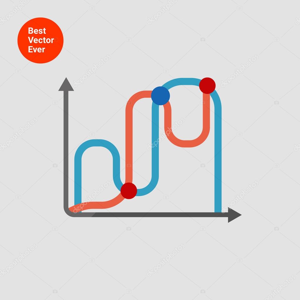 Line graphs icon Stock Vector by ©RedineVector 83236240
