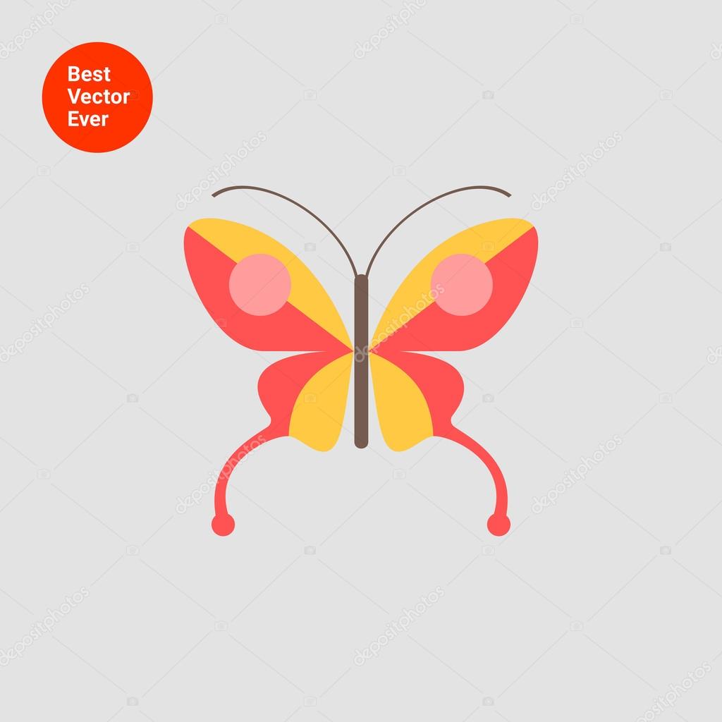 Red butterfly icon Stock Vector by ©RedineVector 83270360