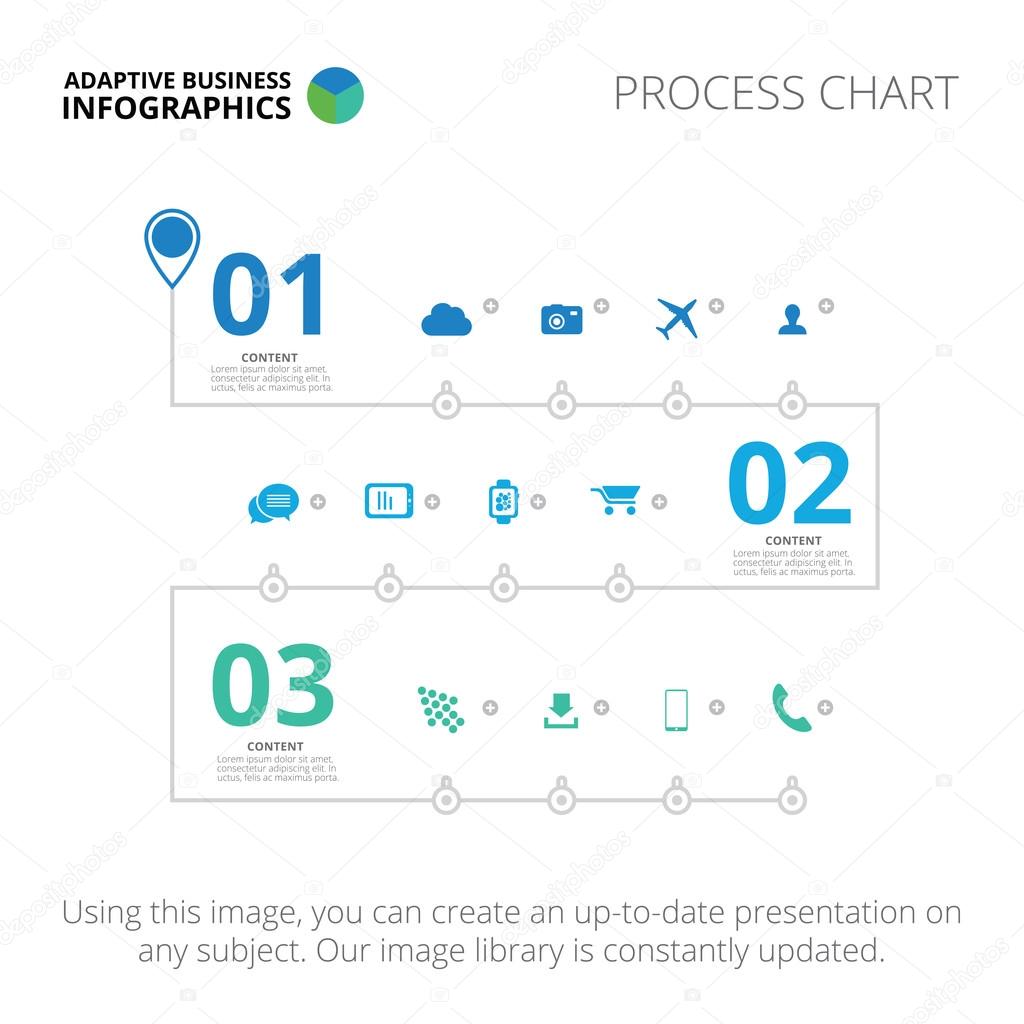Process chart template 9 Stock Vector Image by ©RedineVector #85662864