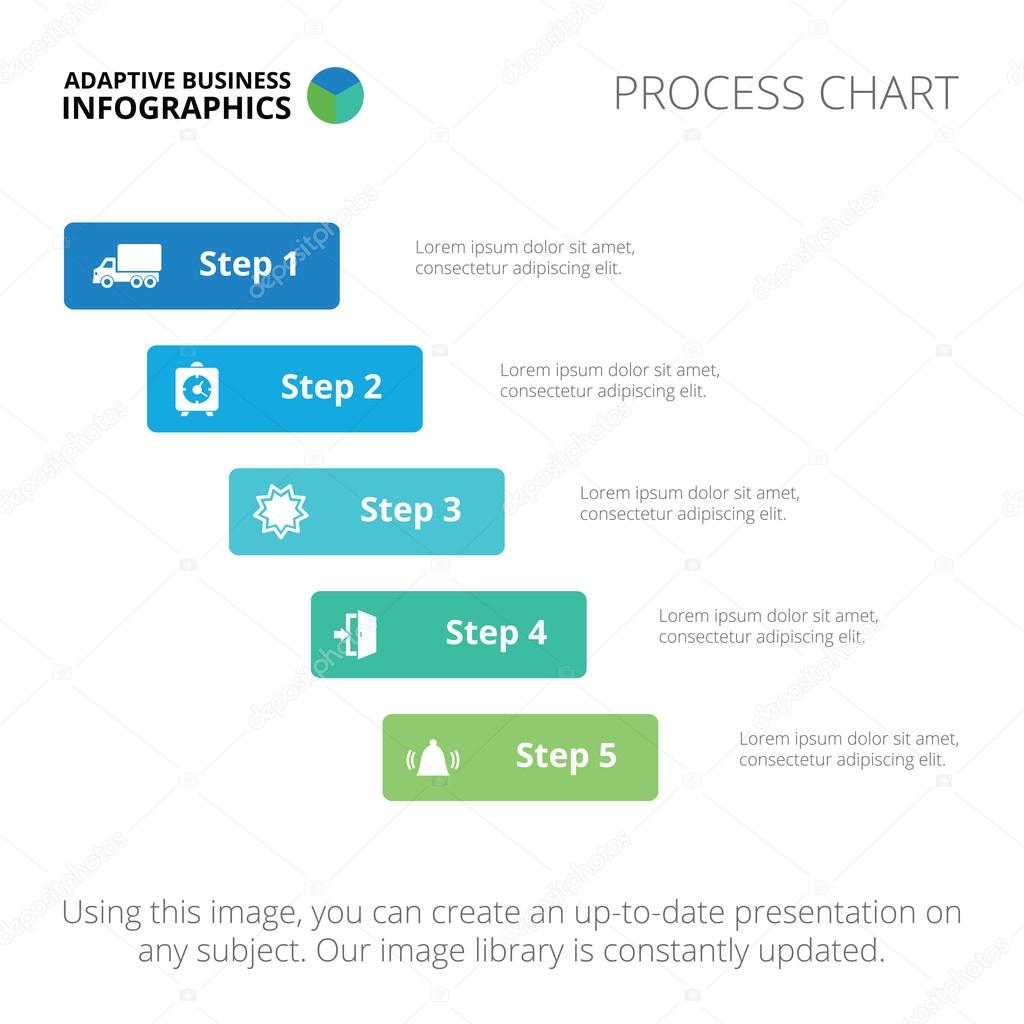Process chart template 8 Stock Vector Image by ©RedineVector #85663042