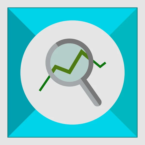 Magnifying glass with graph Stock Vector Image by ©RedineVector #80267252