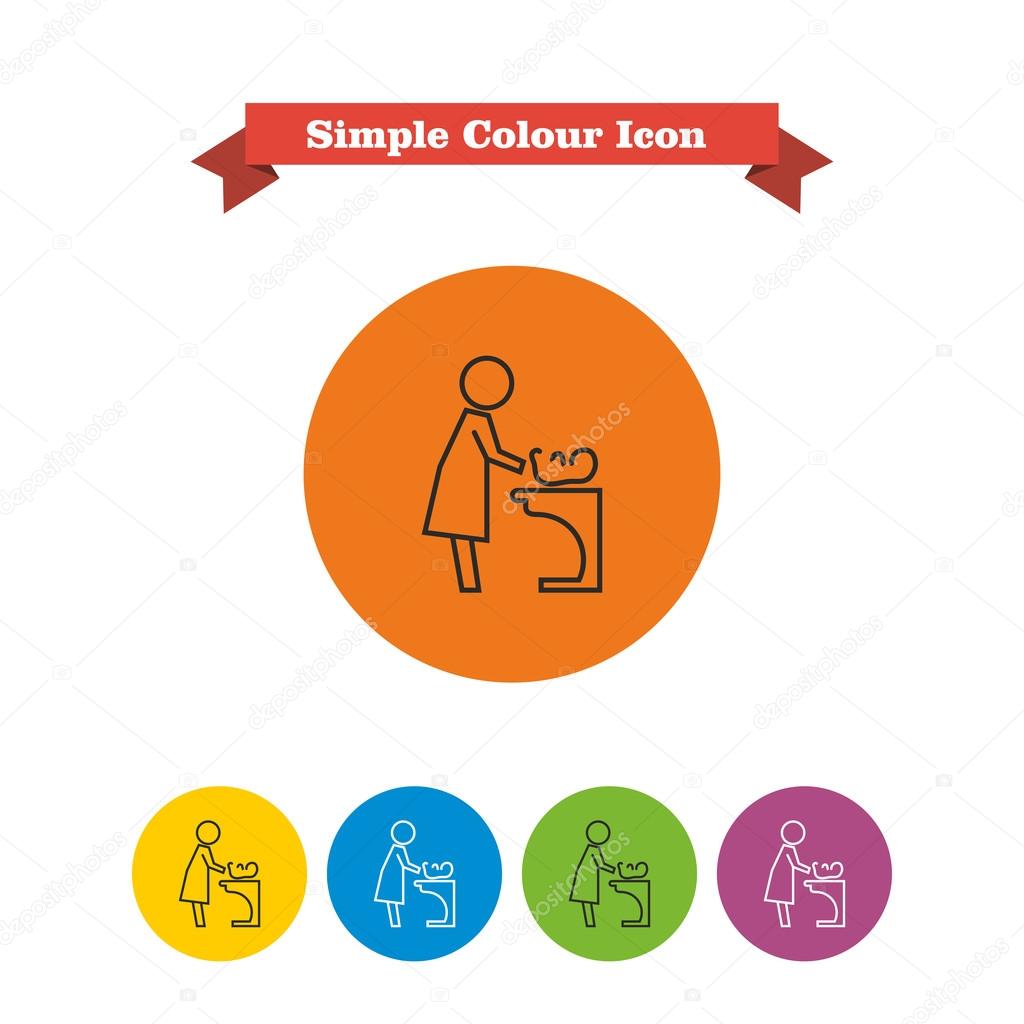 Changing diaper icon — Stock Vector © RedineVector #86861914