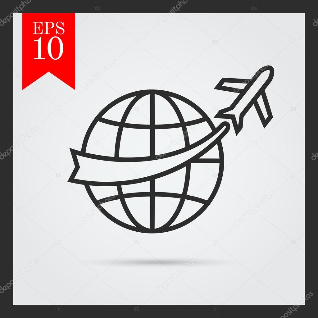 Travelling around world Stock Vector by ©RedineVector 87000558 Travelling around world Stock Vector by ©RedineVector 87000558
