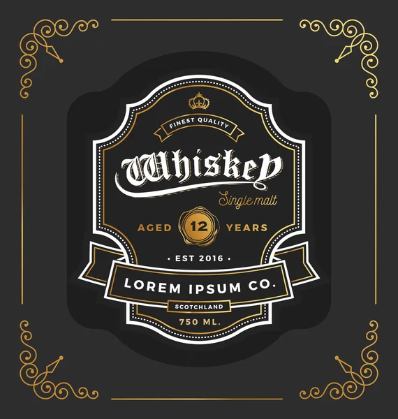 Single Vintage Label Template