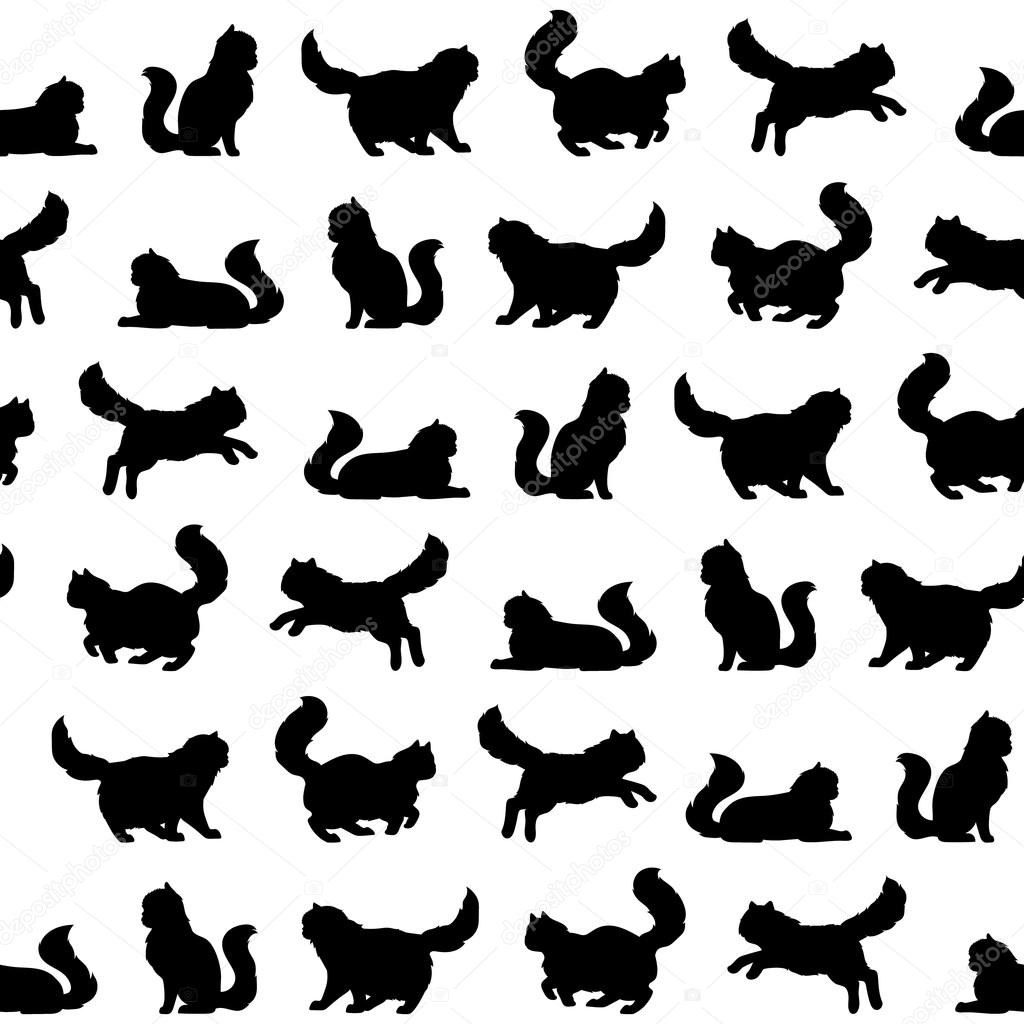 Vector cat seamless pattern. Stock Vector Image by ©airin.dizain #109579130