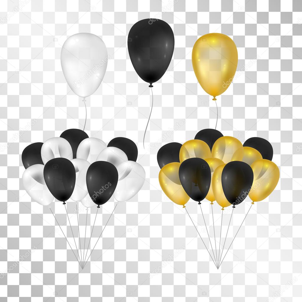Balloons on transparent background. Vector illustration Stock Vector ...