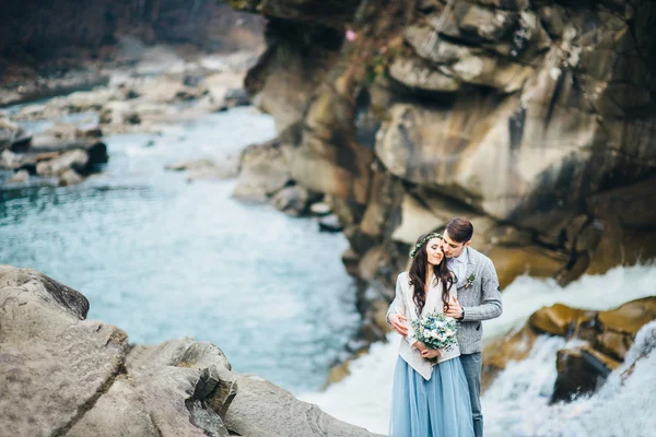 Couple at waterfall Stock Photos, Royalty Free Couple at waterfall ...