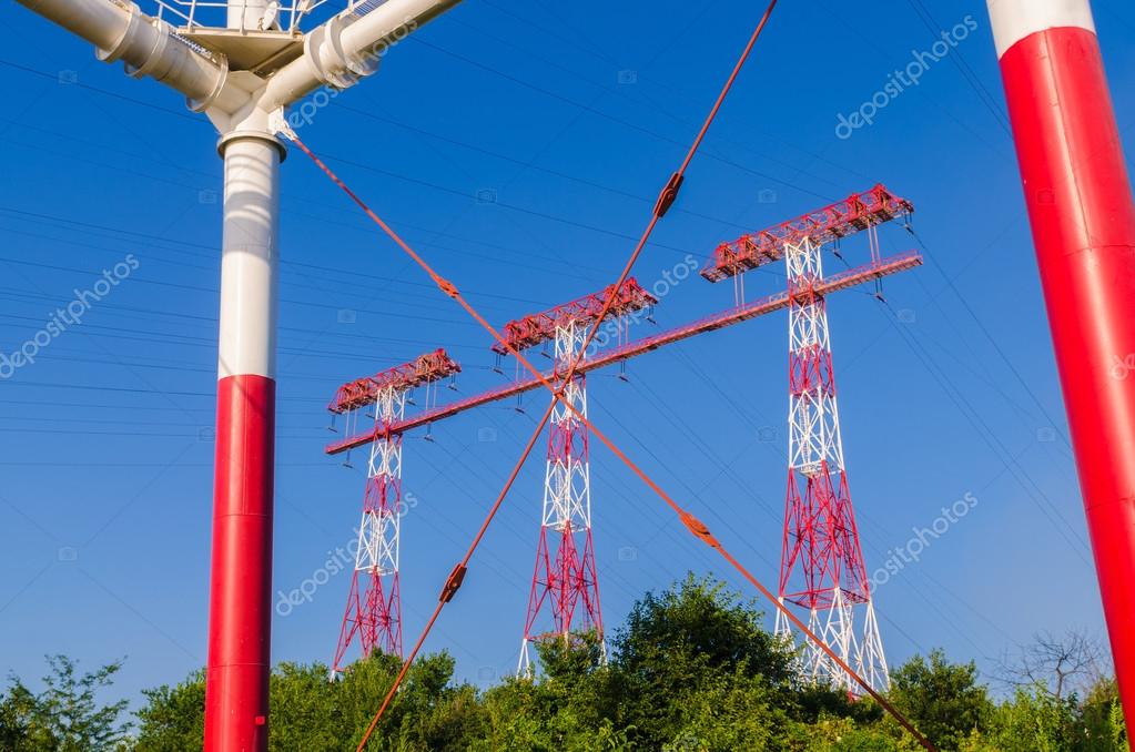 High-voltage power line — Stock Photo © Andreua #80377714