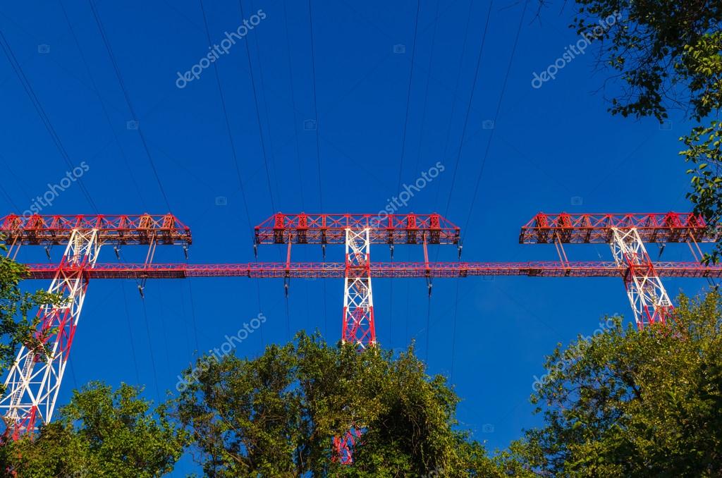High-voltage power line — Stock Photo © Andreua #80378052