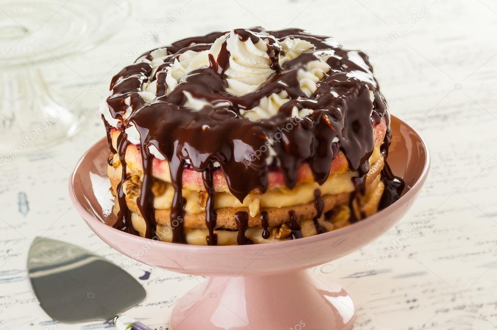 Somloi galuska is a Hungarian dessert — Stock Photo © hansgeel #117060252