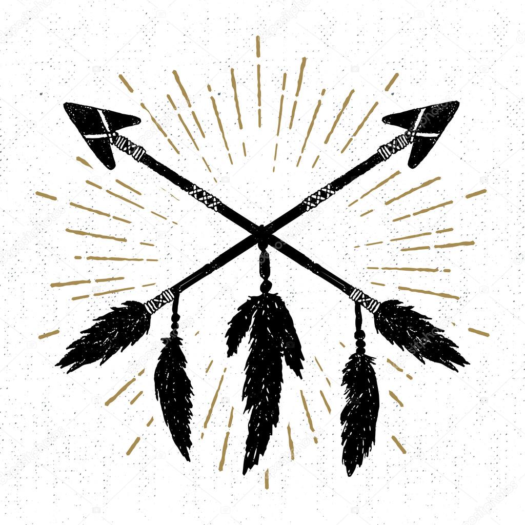Native American Arrows Crossed