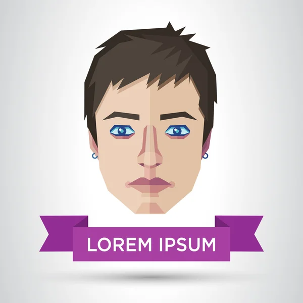 Polygonal style face vector illustration. Stock Vector Image by ...