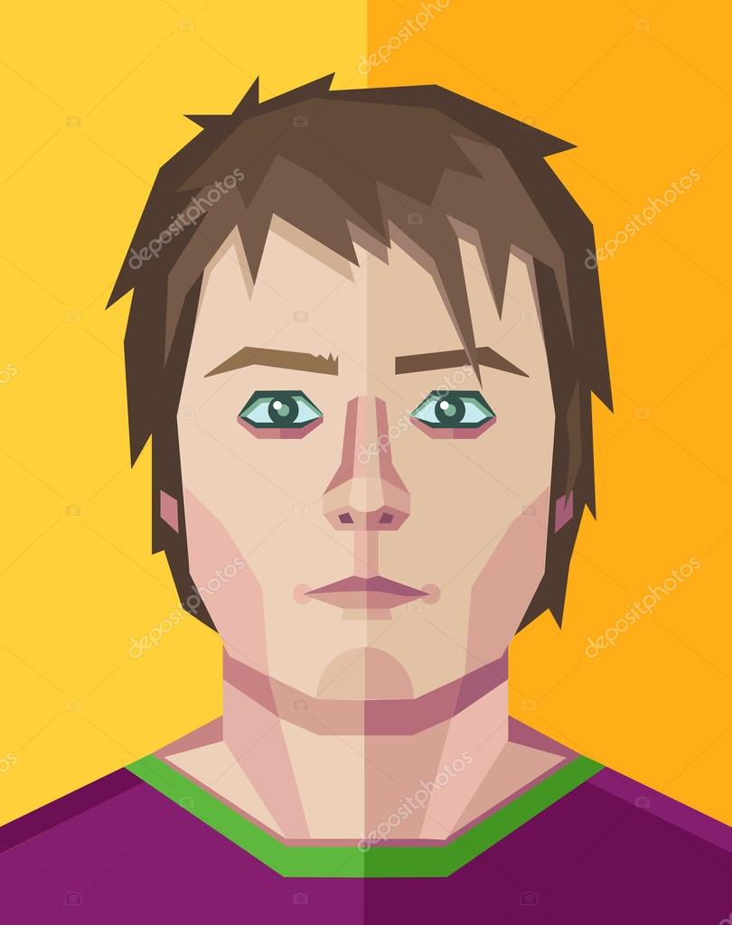 Low poly human face illustration. Stock Vector by ©SlothAstronaut 99098430