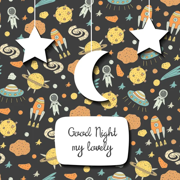 Good night cosmic background - Stock Image - Everypixel