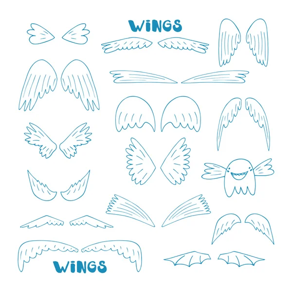 Wing doodle Vector Images | Depositphotos