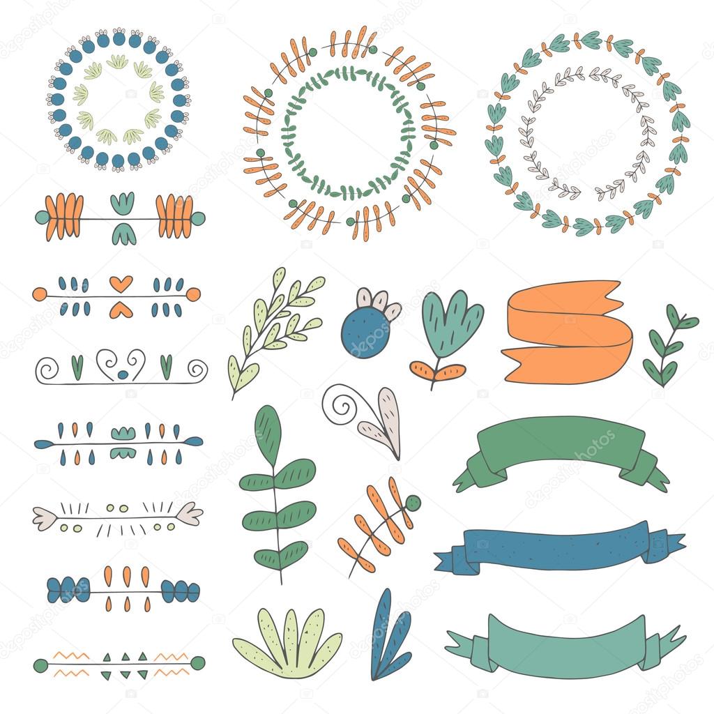 Cute hand drawn design elements Stock Vector Image by ©NadineVeresk ...