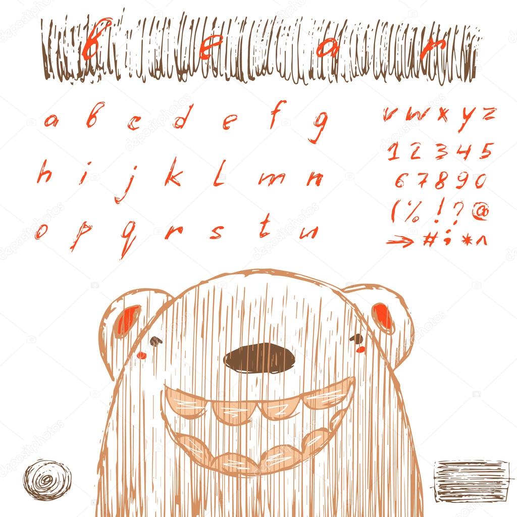 Hand drawn doodle alphabet. Stock Vector Image by ©NadineVeresk #97375578