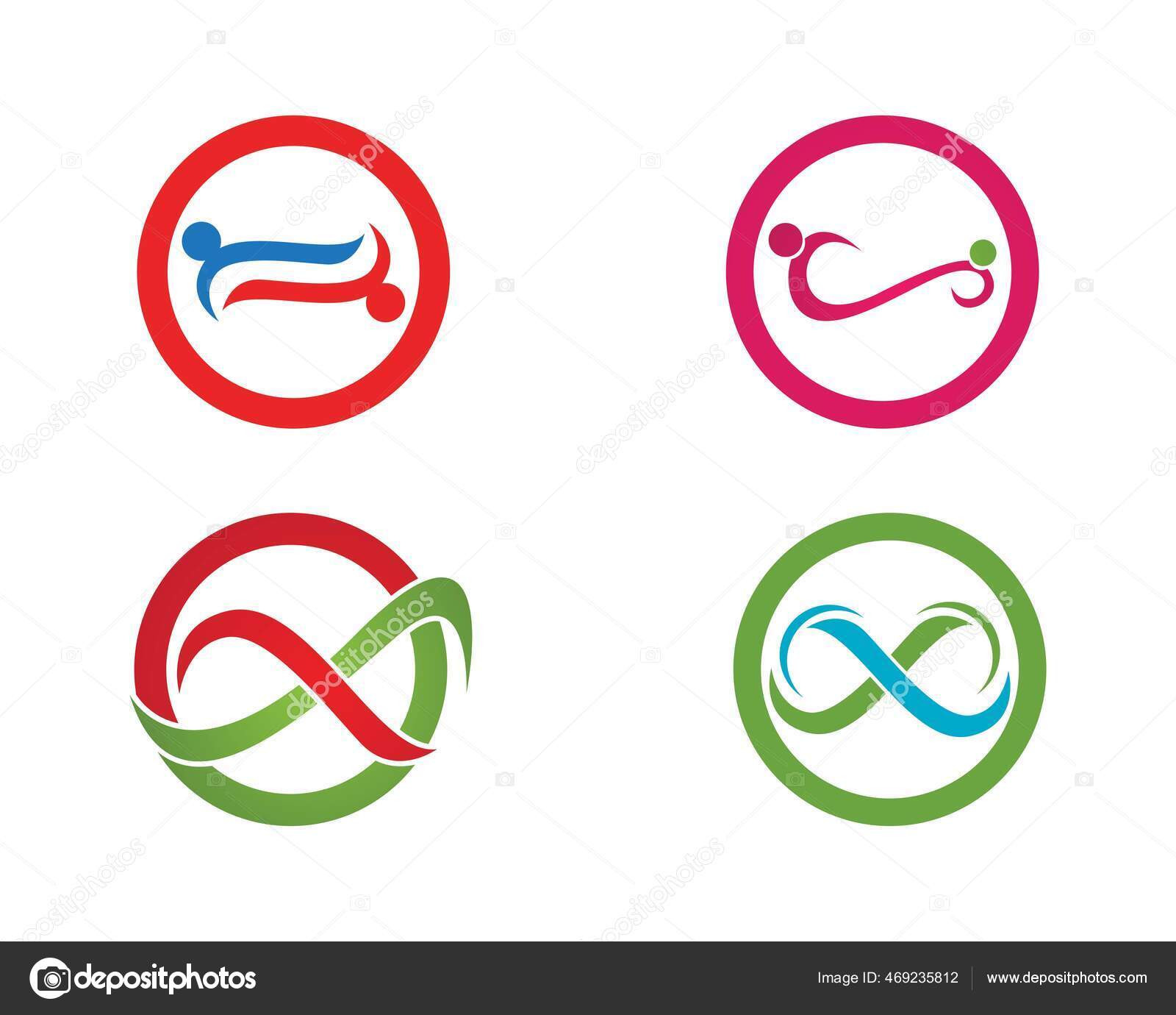 Infinity Logos Symbols Template Icons App Stock Vector Image by ...