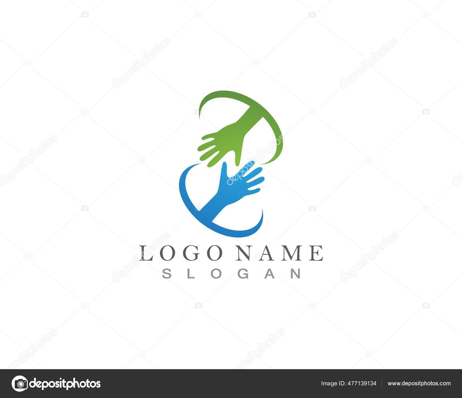 Hand Help Logo Symbol Template Stock Vector Image by ©Nurochman #477139134