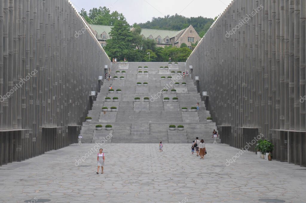 SEOUL, SOUTH KOREA - AUGUST 2012 - Ewha Womans University view of ...