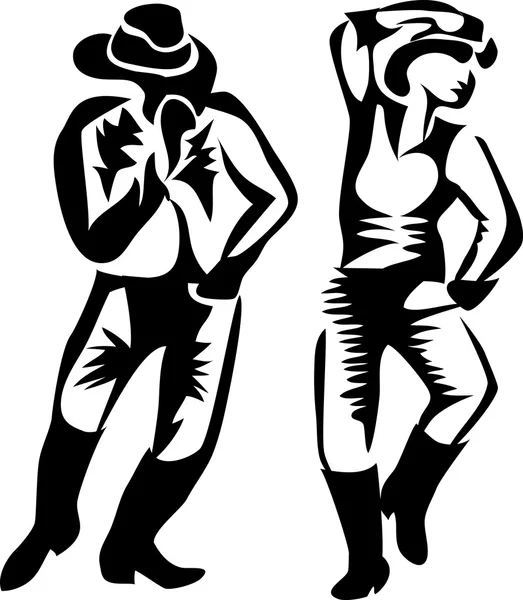Country Line Dancing Clipart