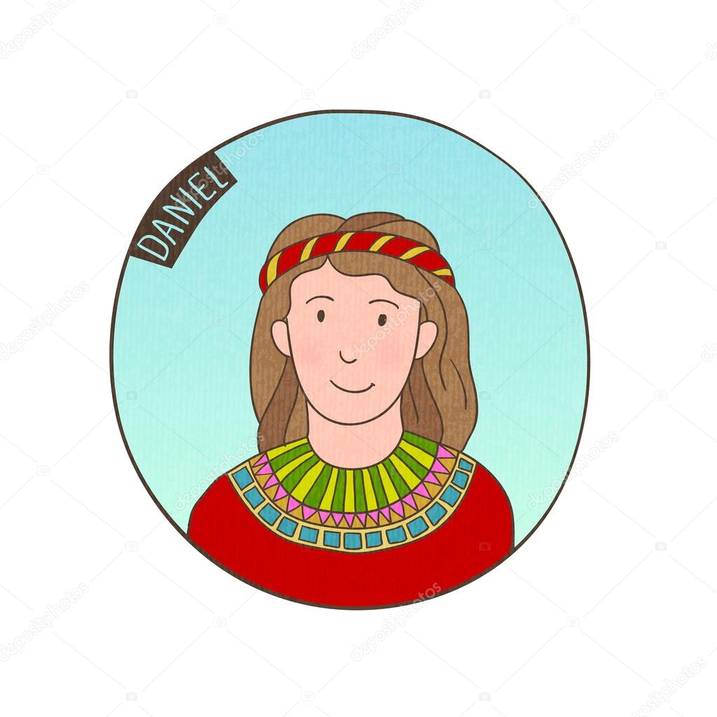 Vector cartoon portrait of young Daniel. Stock Vector Image by ...