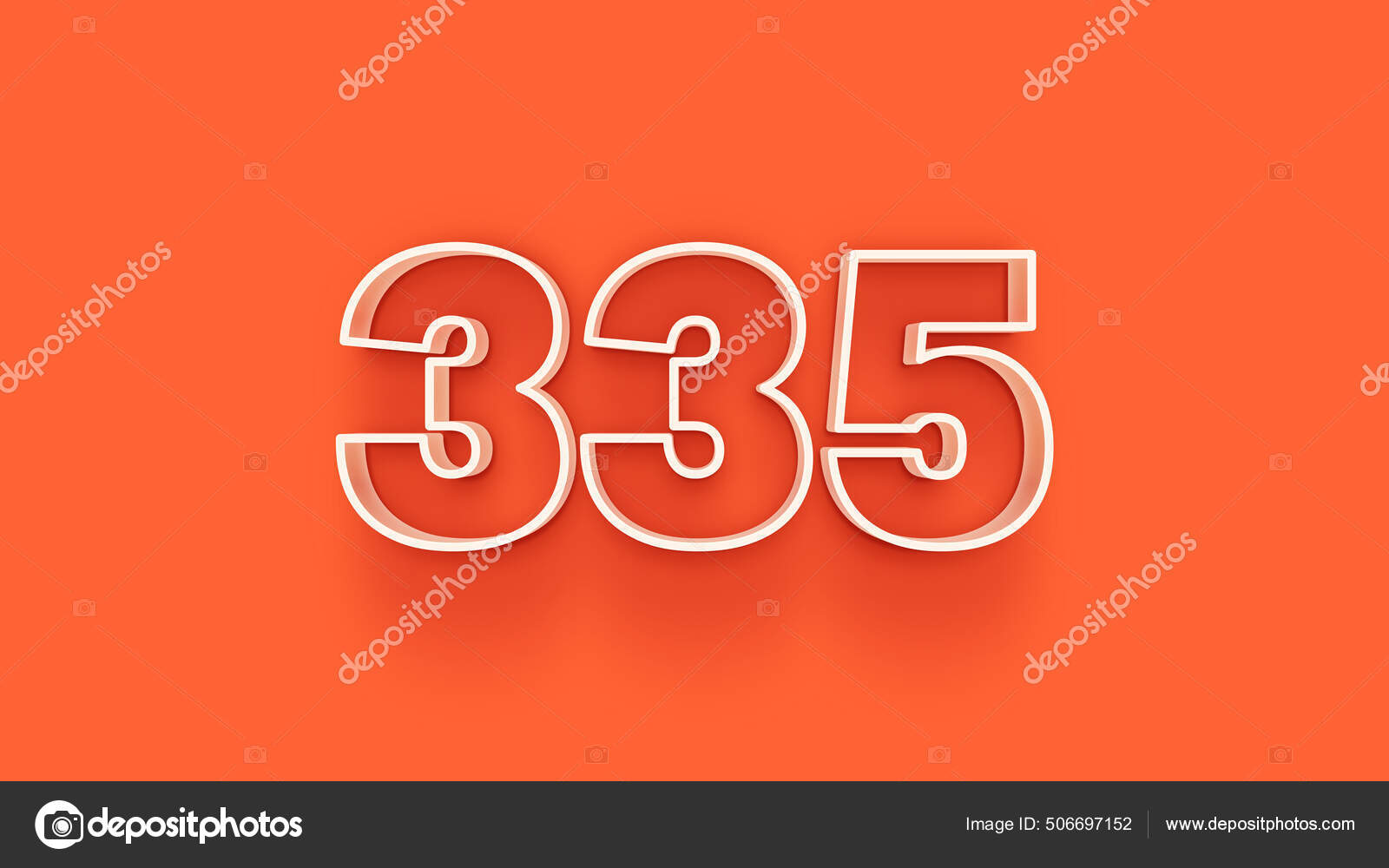 Illustration 335 Number Orange Background — Stock Photo © ShanShop ...