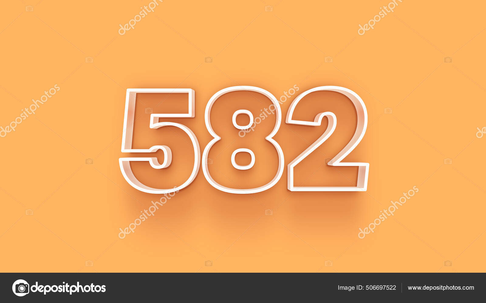 Illustration 582 Number Yellow Background — Stock Photo © ShanShop ...