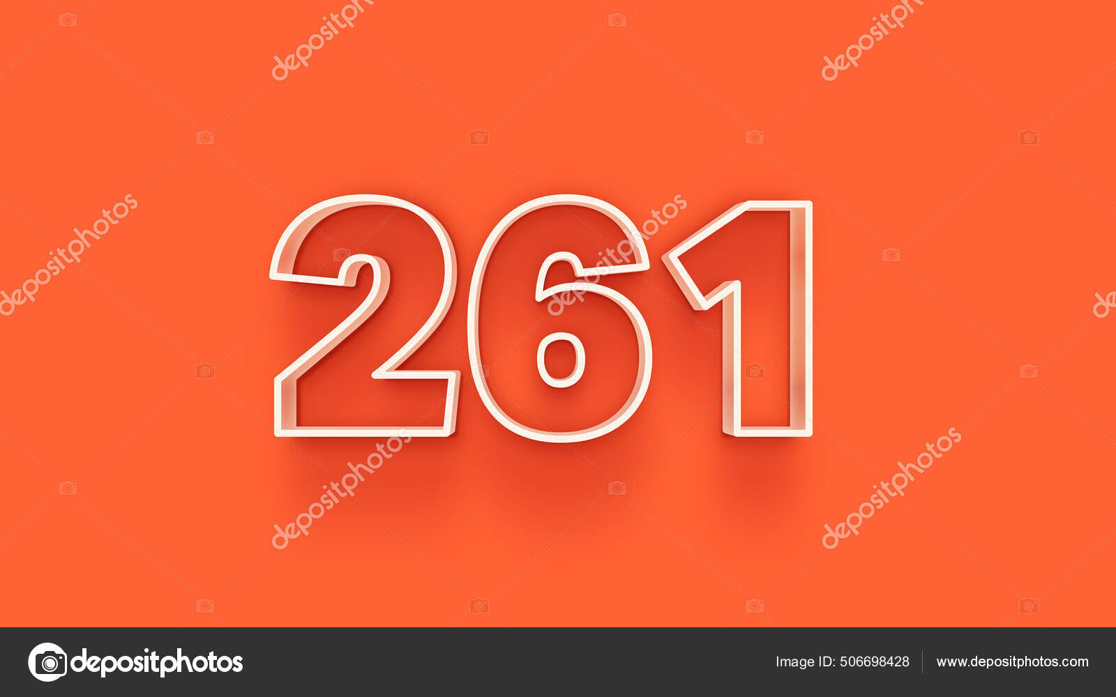 Illustration 261 Number Orange Background — Stock Photo © ShanShop ...
