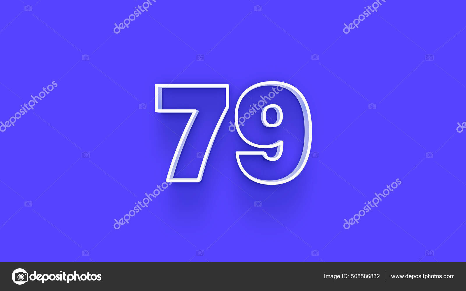 Illustration Number Blue Background — Stock Photo © ShanShop #508586832