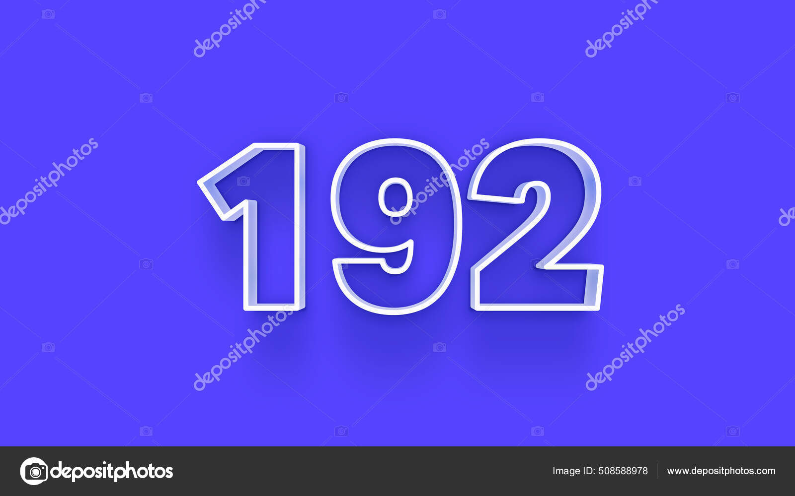 Illustration 192 Number Blue Background — Stock Photo © ShanShop #508588978