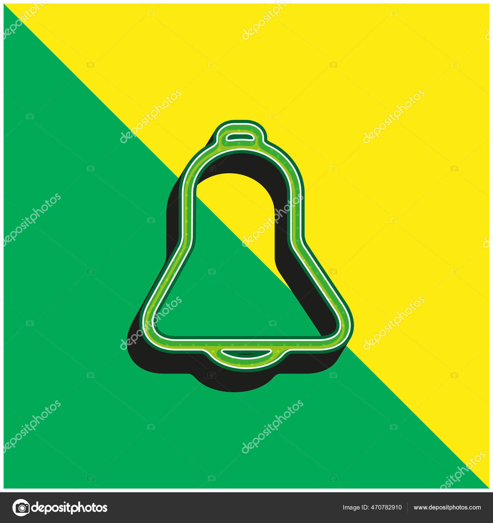 Bell Outline Interface Symbol Green Yellow Modern Vector Icon Logo ... Bell Outline Interface Symbol Green Yellow Modern Vector Icon Logo ...