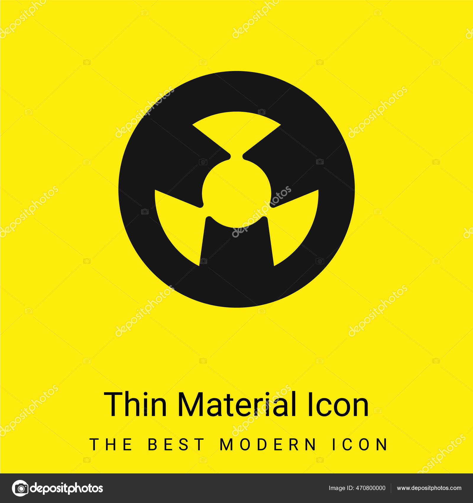 Atomic Symbol Minimal Bright Yellow Material Icon Stock Vector by ...