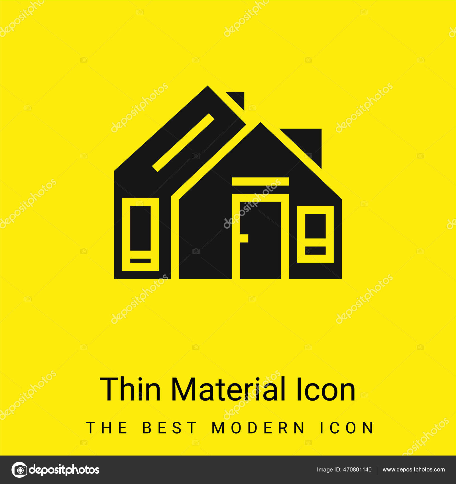 Address Minimal Bright Yellow Material Icon Stock Vector Image by ...