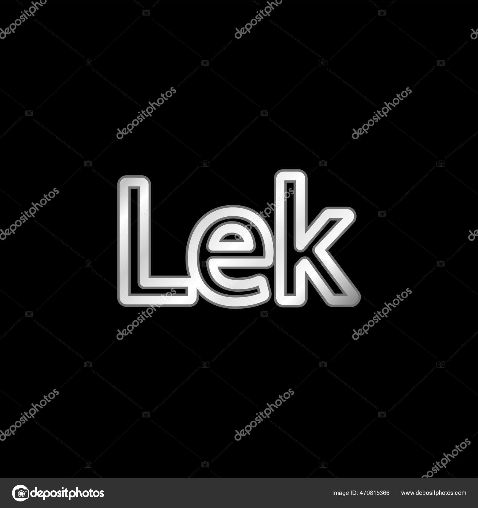 Albania Lek Currency Symbol Silver Plated Metallic Icon Stock Vector ...