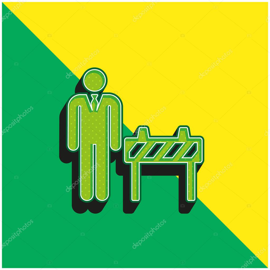 Boss verde y amarillo moderno vector 3d icono del logotipo 2022
