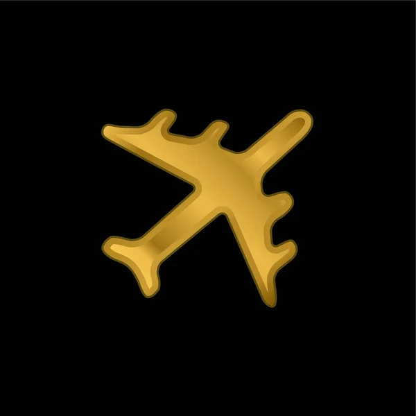 Gold airplane logo Vector Images | Depositphotos