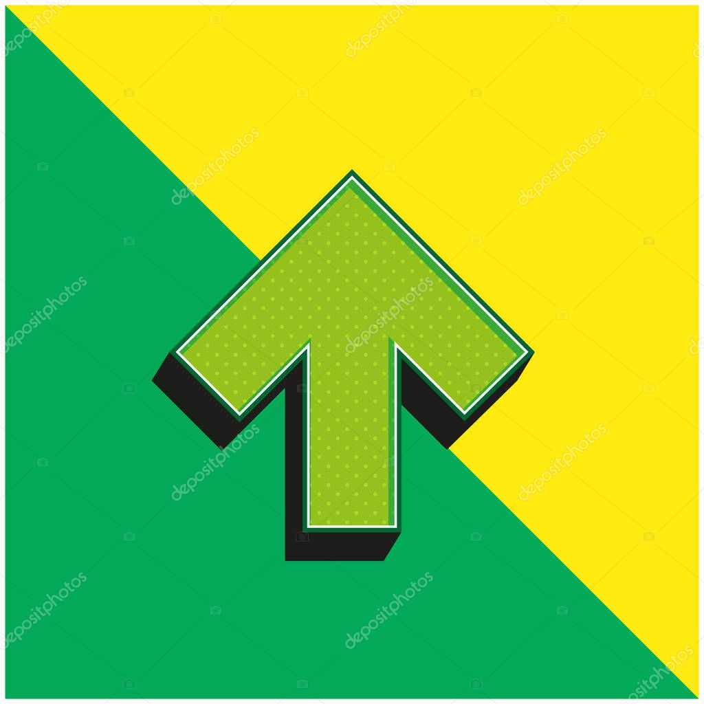 Flecha que apunta hacia arriba verde y amarillo moderno logotipo del ...
