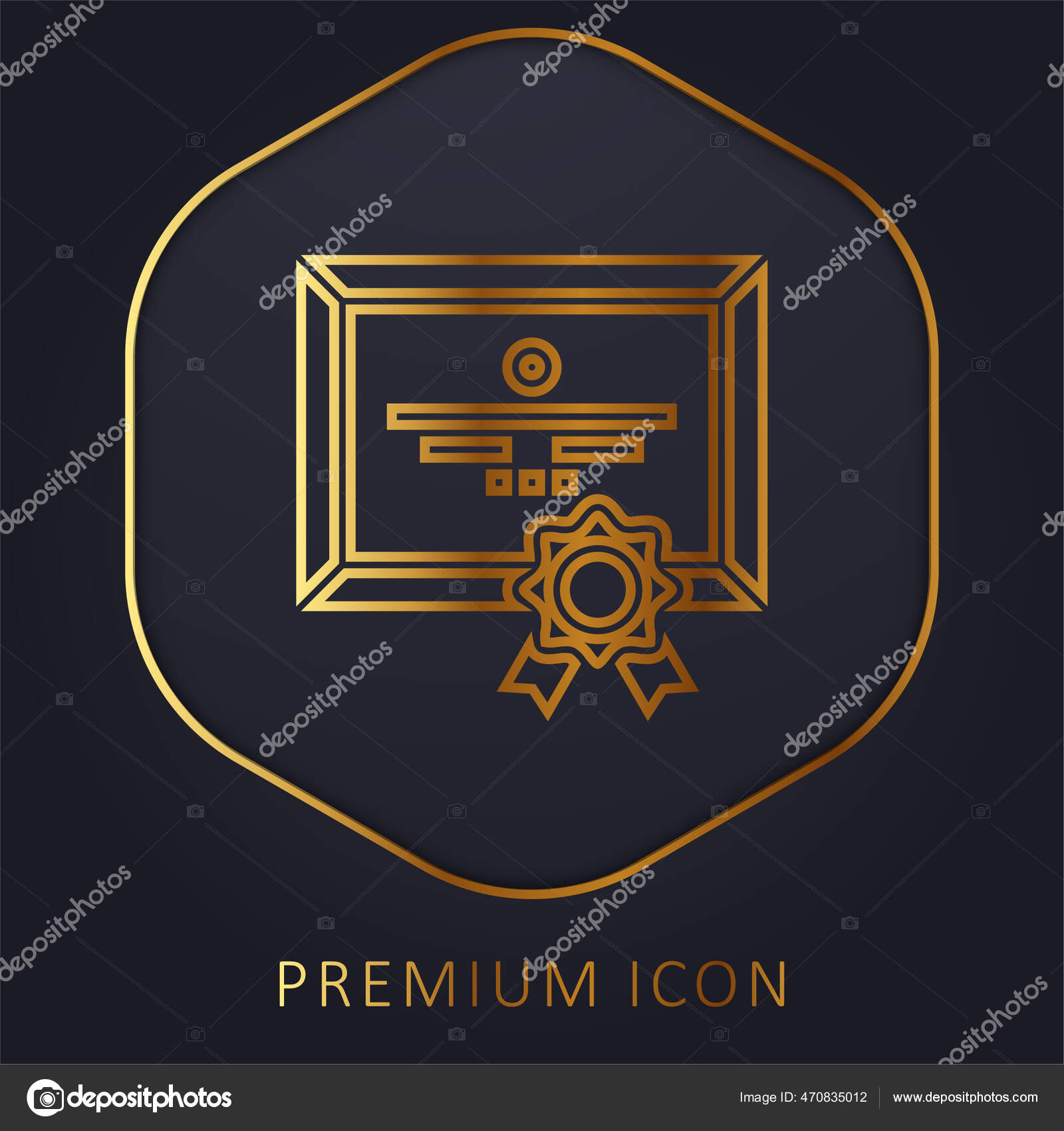 Award Golden Line Premium Logo Icon Stock Vector Image by ©Infolight ...