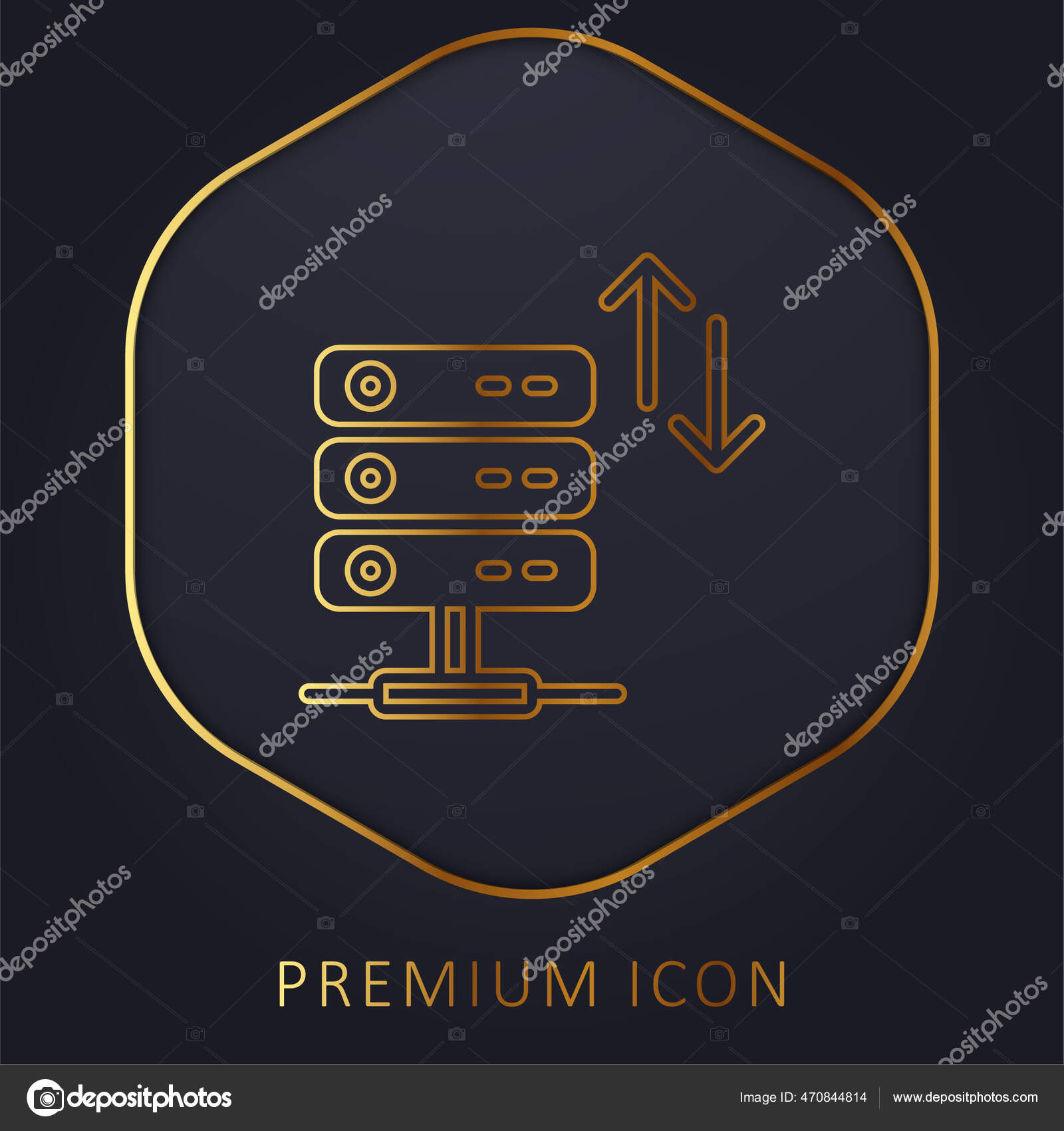 Bandwidth Golden Line Premium Logo Icon Stock Vector by ©Infolight ...