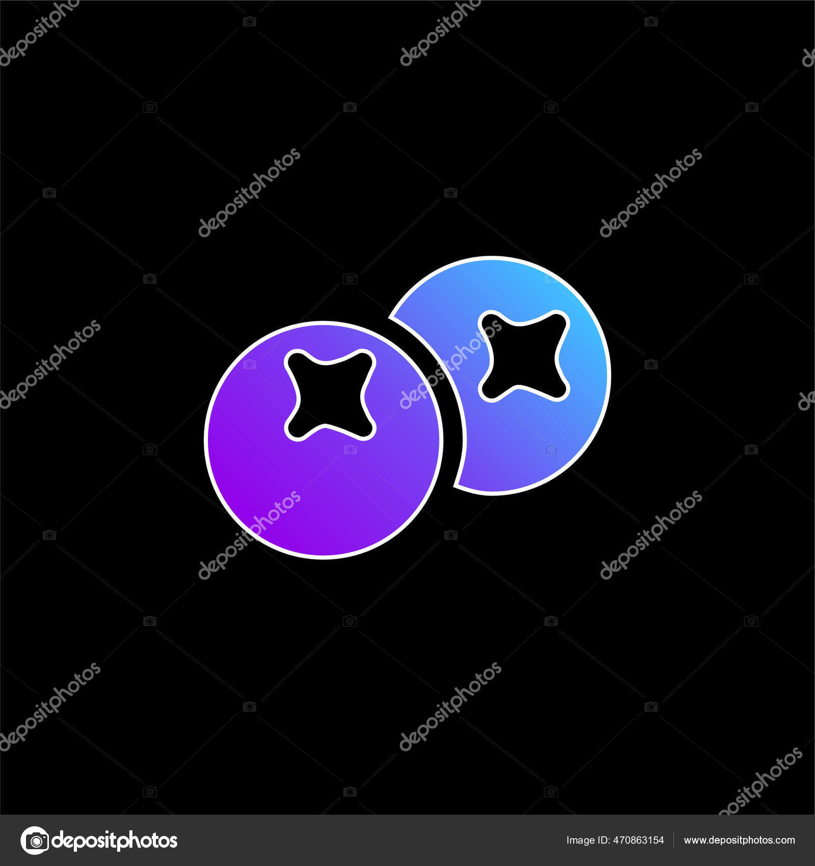 Berries Blue Gradient Vector Icon Stock Vector by ©Infolight 470863154