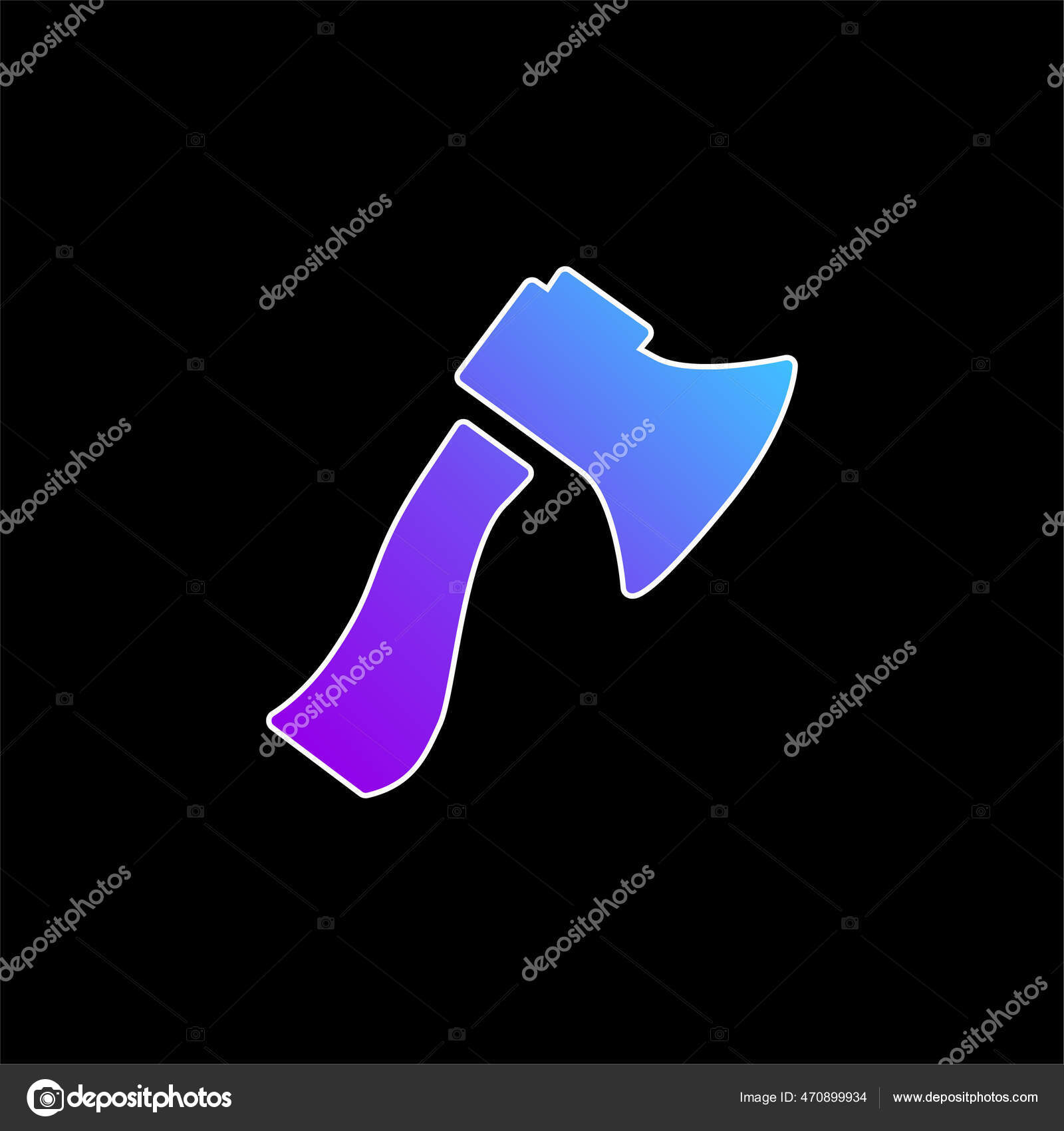 Axe Blue Gradient Vector Icon Stock Vector by ©Infolight 470899934