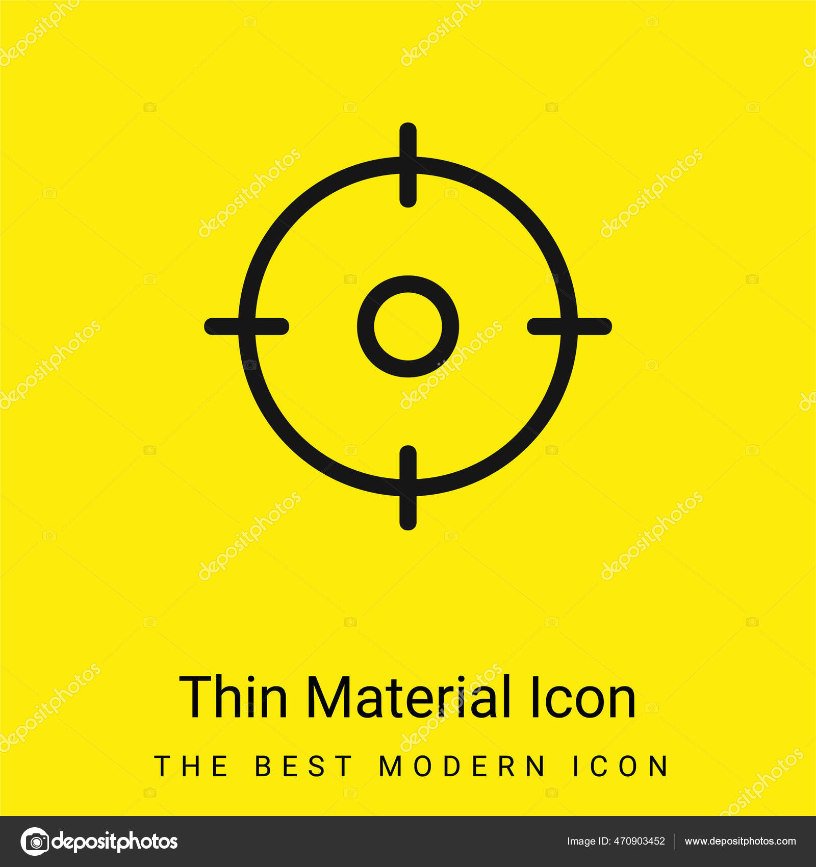 Aim Minimal Bright Yellow Material Icon Stock Vector by ©Infolight ...
